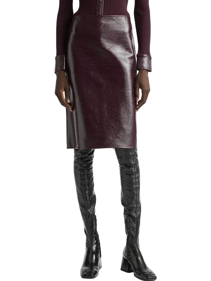 COURREGES Courrèges Vinyl Knee-Length Skirt